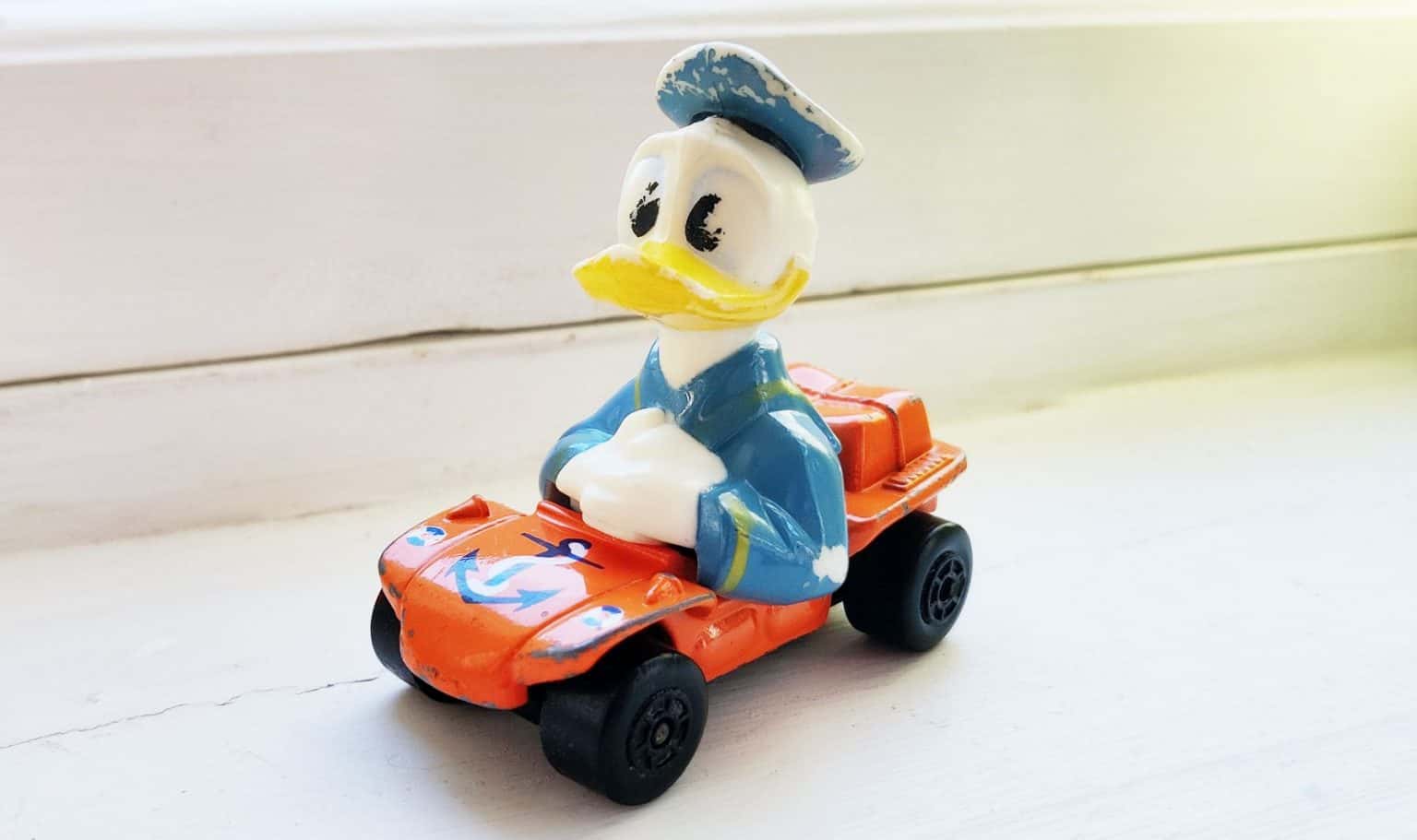 Anders And i Matchbox bil. Disney. 1979. Donald Duck - Finurlium