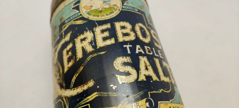 Cerebos Table Salt. Blikdåse (engelsk) - Finurlium