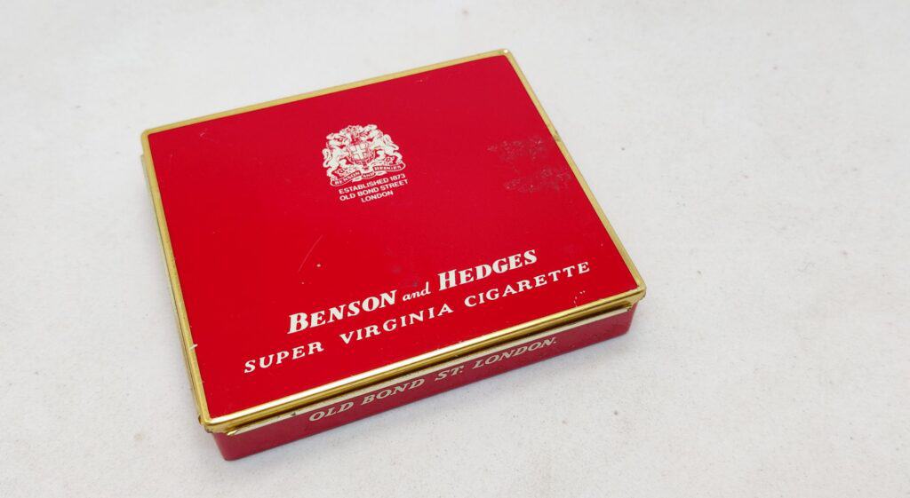 Benson and Hedges. Super Virginia Cigarettes. Old Bond st. London ...
